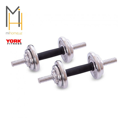 Комплект штанга и гантели 50 кг в кейсе YORK (TA-1437-50CH)