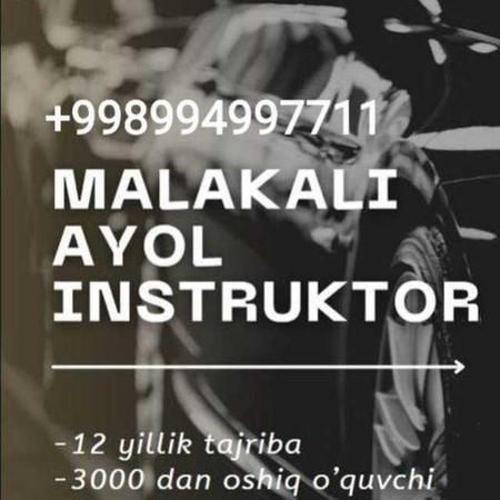 Ayol instruktor avto
