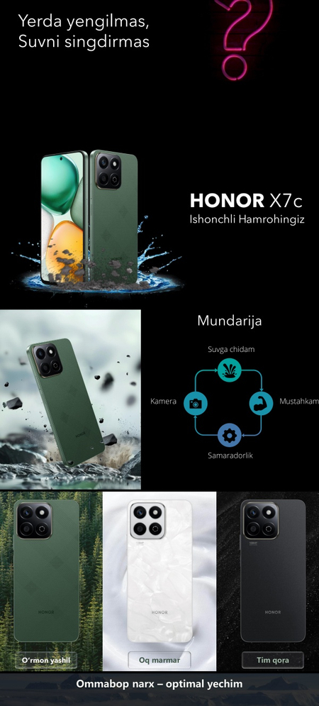 Honor X7C New 2024 Uzimei Dastavka optom
