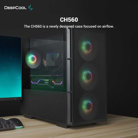 Кейс (корпус) Deepcool Gamer Storm CH560 DIGITAL, BLACK, DISPLAY