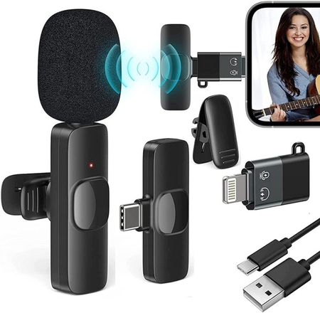 Микрофон петличный Wireless Microphone беспроводной