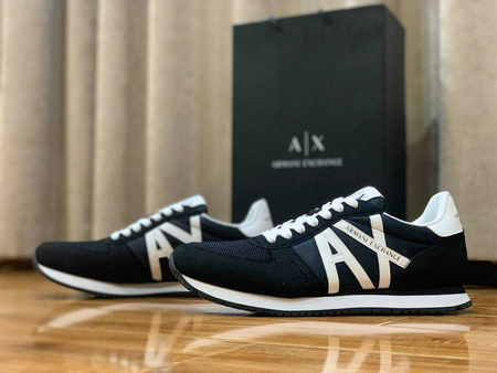 Armani Exchange мужские кроссовки в черном цвете