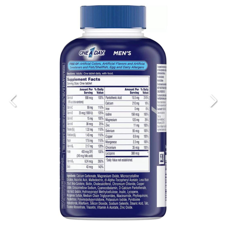 One A Day Mens Health Formula Multivitamin, 300 tablets