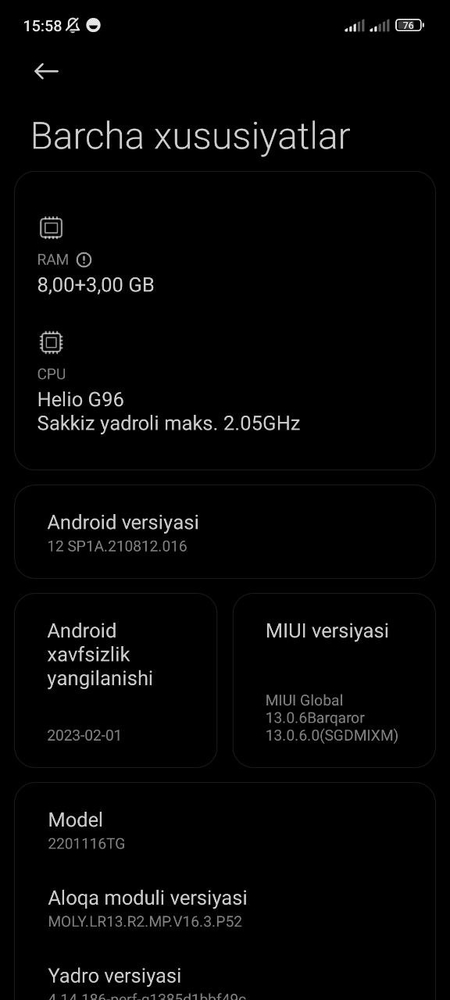 Redmi note 11 pro 8+3/128gb 5000AH garantiyasi bilan