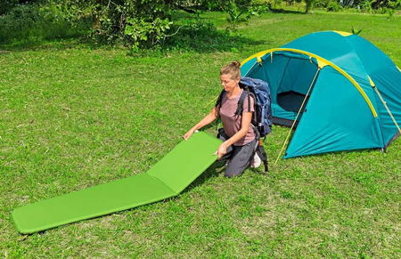 Каремат-183x51x2.5 см Bestway 69620 Самонадувающийся спальный коврик
