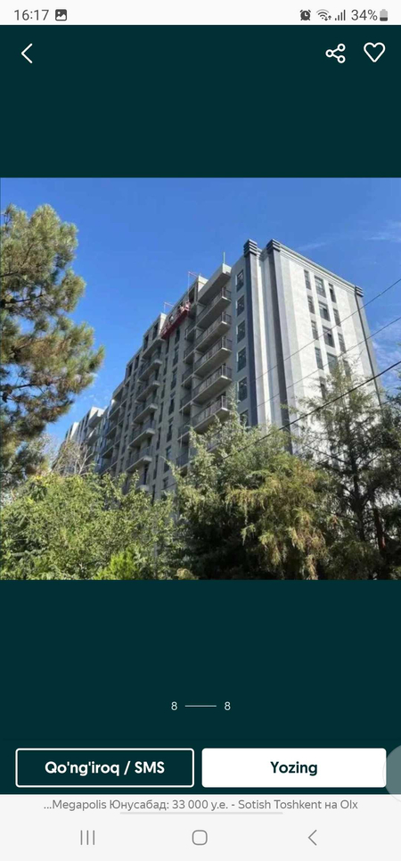 1 xonali 2-qavat kvartira sotiladi 28kv