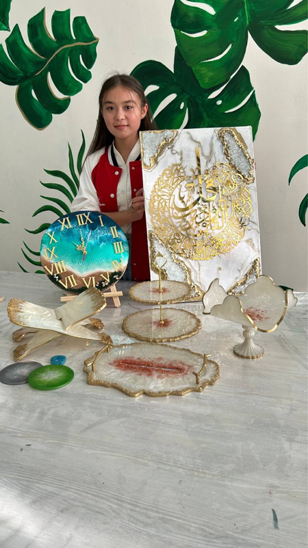 Resin art, gips, art kollegrafiya, aroma sham va interyer kartina kurs