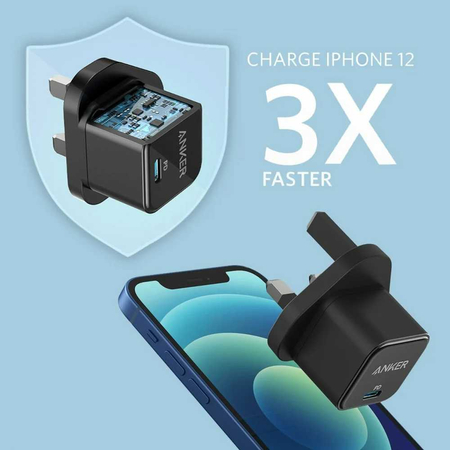 Зарядное устройство Anker PowerPort 3 Cube/ Очень компактный размер.