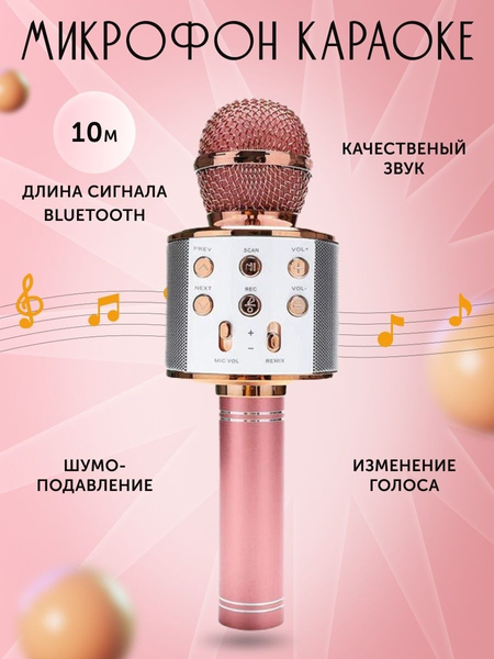Микрофон караоке беспроводной с колонкой