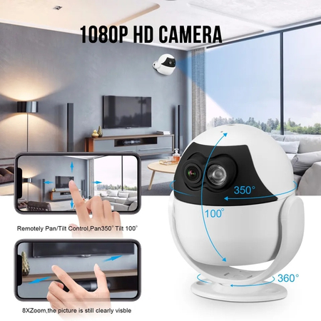 Умная WiFi мини FullHD камера Robot M3, Wifi FullHD kamera
