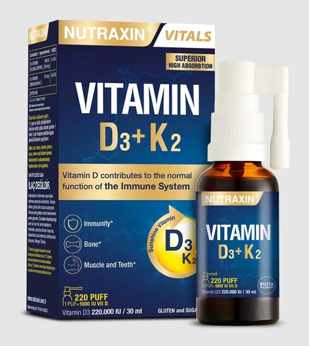 Nutraxin Витамин Д3 К2 cпрей, 30 мл