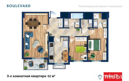 ПРОДАЕТСЯ 3/4/7
НОВОСТРОЙКА 
ЖК Boulevard 
Tashkent City
(Шайхантахурс