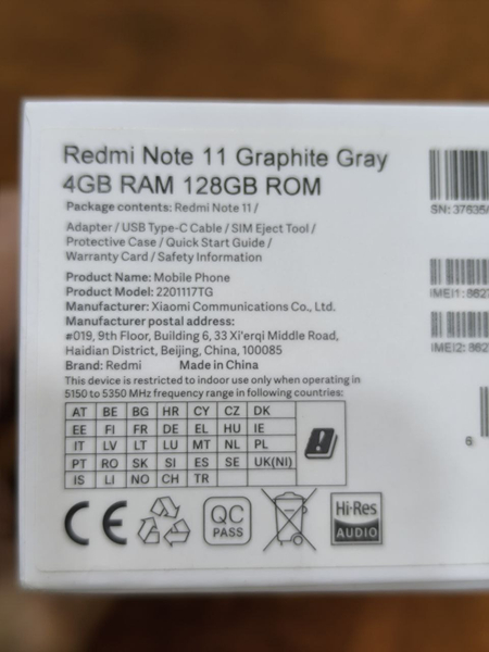 Продам Redmi Note 11
Состояние хорошее
Не вскрывали.
Коробка,документы