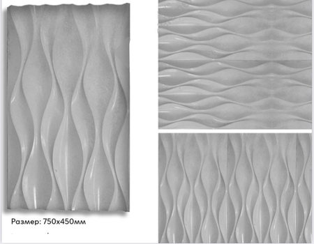 3D панели из бетона так из гипса