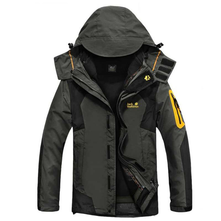 JackWolfskin (Германия) мужская тёплая зимняя куртка-штормовка 3 в 1.