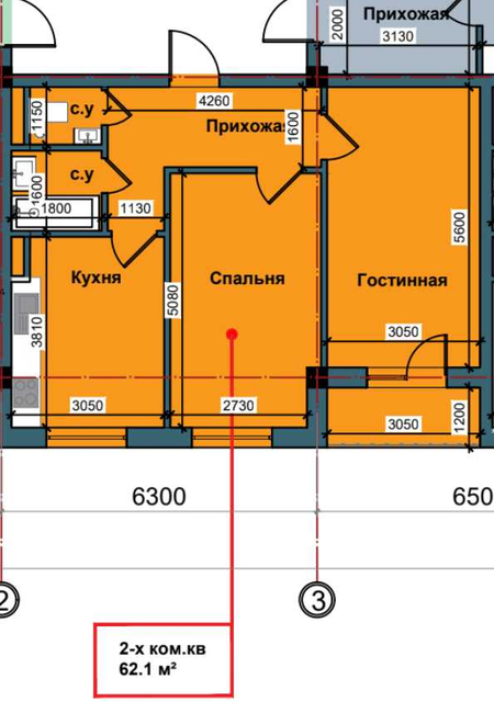 Доступная и просторная квартира в Новостройке(FBB)