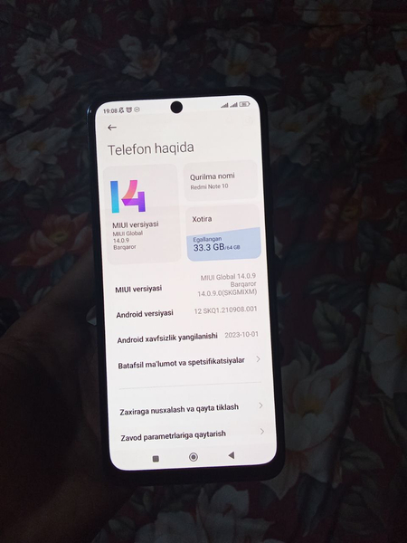 Redmi not 10 4G.