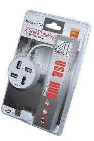 USB Hub на 4 USB P-1703 2,0 60cm White, Black