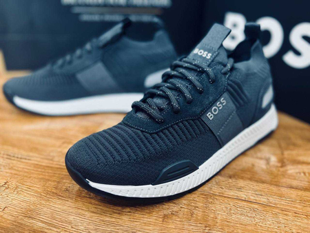 BOSS спортивные кроссовки в сером цвете