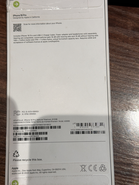 Продаеться новый IPhone 16 pro 512gb