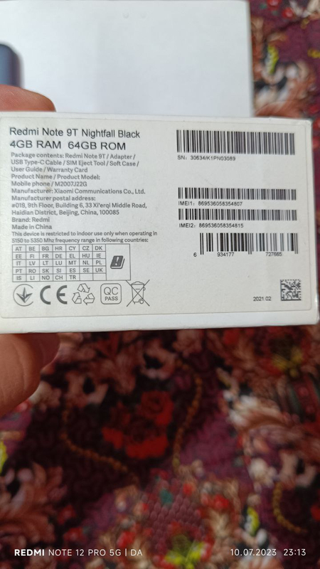 Redmi note 9 T телефон