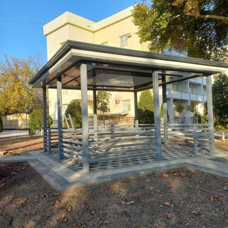Скамейка, урна, ландшафт дизайн, гул тувак, остановка, латок