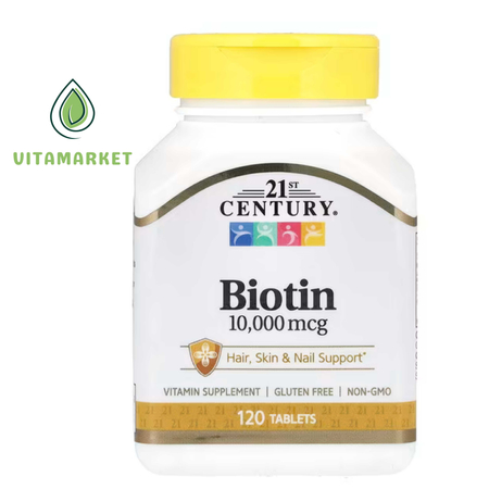 21st Century, Biotin, 10,000 mcg, 120 Tablets