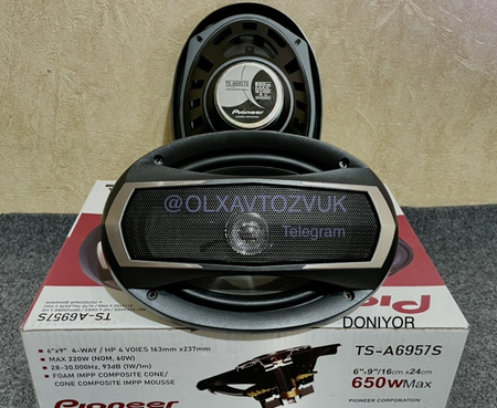 Pioneer kalo’nka 650w 2ta yangi karo’pka cheti rezinkali. Bez usilitel