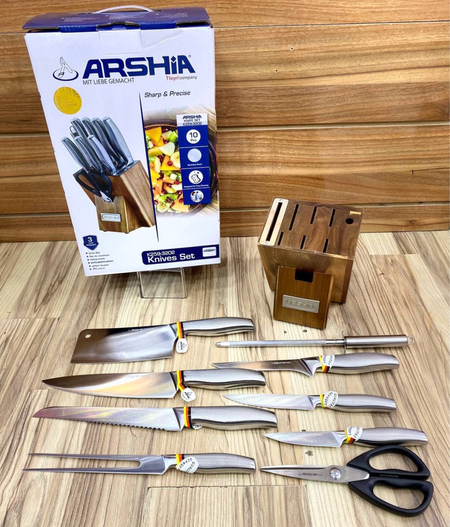 Набор деревянных ножей Arshia из нержавеющей стали 10 шт. 100% оргинал