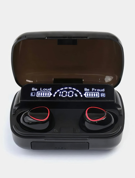 Беспроводные наушники, М10 с Power bank 2000 мА/ч