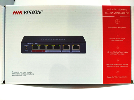 Hikvision POE switch 4+2 Video kuzatuv kamerasi Видеонаблюдение