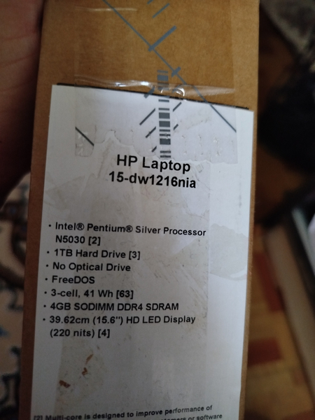 Notebook hp lapton