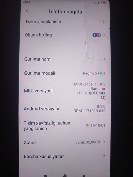 Redmi 5+ ekran taza ustindegisi laminatin almastiruw kk