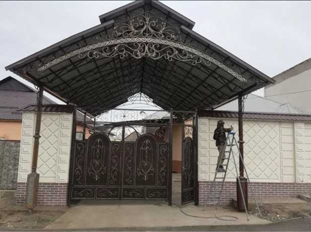 навесы , кованые заборы, ворота, лестницы, перила /Ковка
