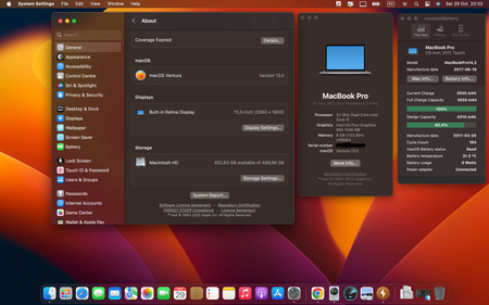 MacBook Pro 13  2017 г., четыре порта Thunderbolt 3 Touch Bar Touch ID