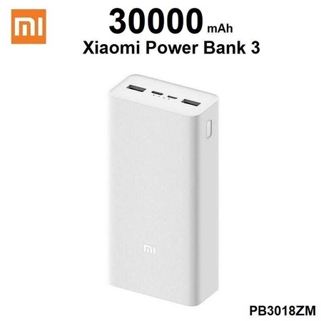 ДОСТАВКА БЕСПЛАТНО! Power Bank Xiaomi Mi 3 Fast Charge 18W 30000 mAh