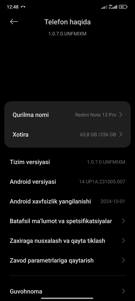 Redmi not 13pro 8+8/256