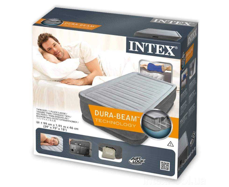 Intex 64412, надувная кровать 191 x 99 x 46 см Бесплатная Доставка