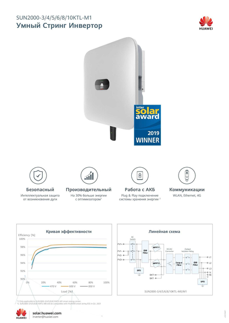 Солнечный инвентор HUAWEI SUN2000-10KTL-M1 High Current