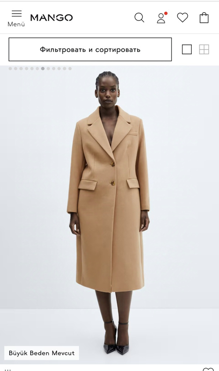 Mango пальто +size.Шерстяное.Новое!