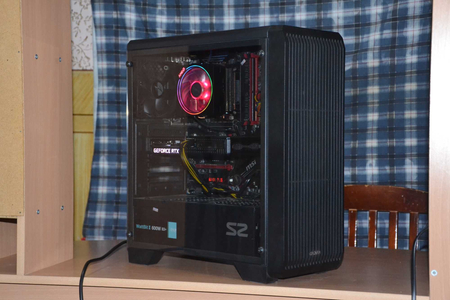 Игровой компьютер AMD R7 2700 + RTX 3050 + Монитор