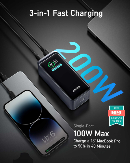 Anker A1336 Prime 20000mAh Беспроводной блок питания 200W