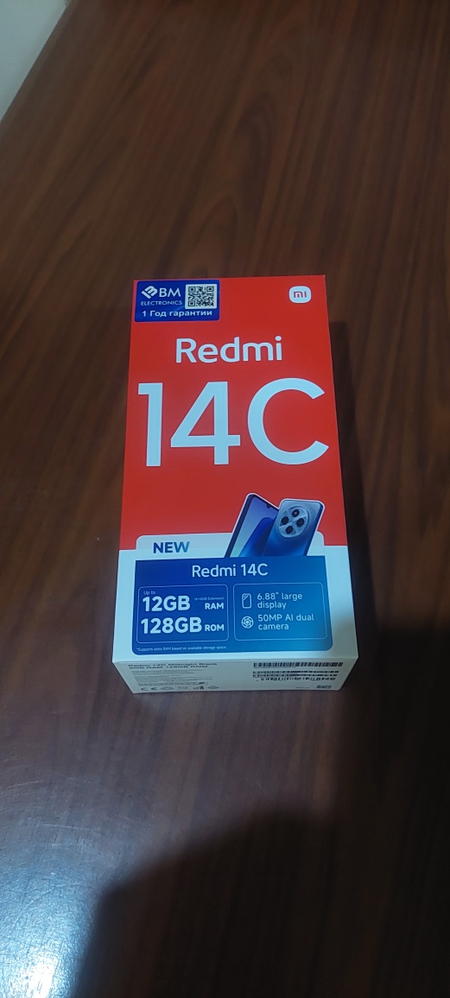 Продаю Новый Redmi 14C 6/128GB Midnight Black за 1.5млн!