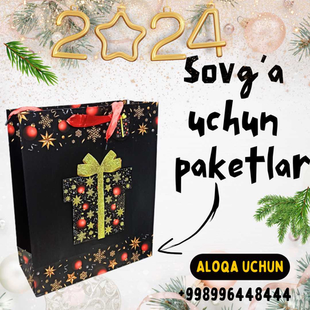 **Yangi yil uchun sovg'a sumkalari va qutilari**