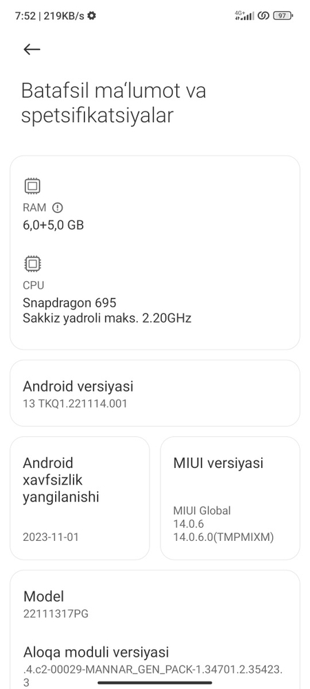 XIOMI POCO X5 5G sotiladi