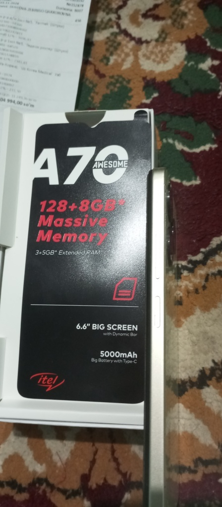 Itel a70 8gb128 xotira