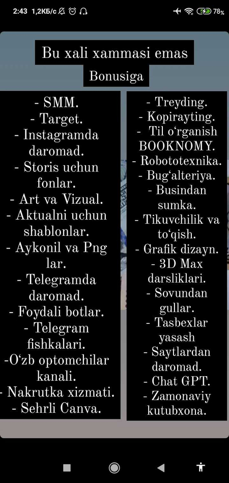 Onlayn kurs. Tayyor biznes.