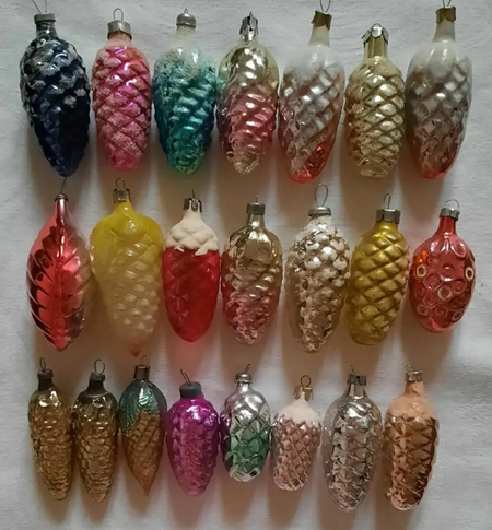 Елочные игрушки Ссср шишки