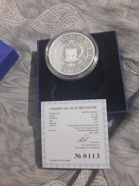 Манети Узбекистана серебро