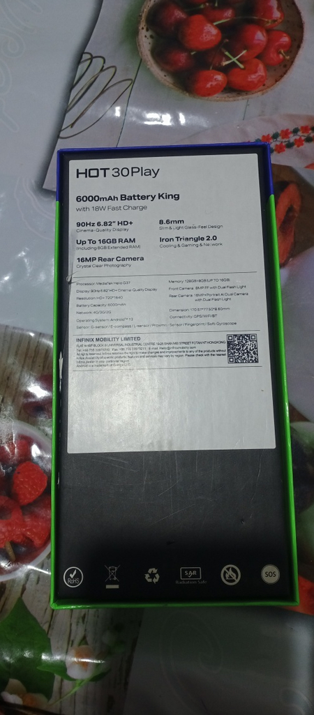 Infinix hot 30 play 16/128